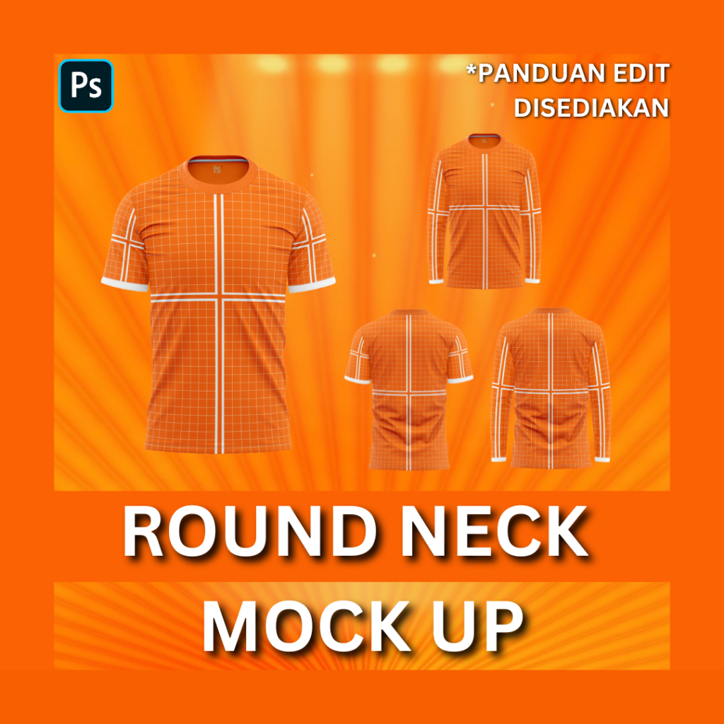 Round Neck @ Crew Neck Mockup / Template | Photoshop (PSD) | Shopee ...