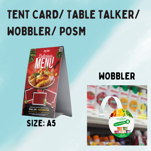 Tent Card A5 /Table Talker A5 /Custom design | Shopee Malaysia