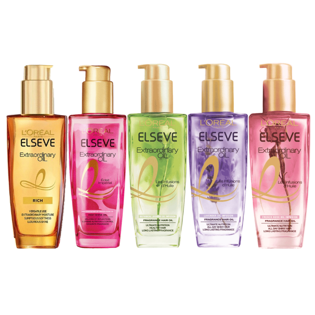 L'Oreal Elseve Extraordinary Hair Oil Gold/Oily Pink Dry High Shine ...
