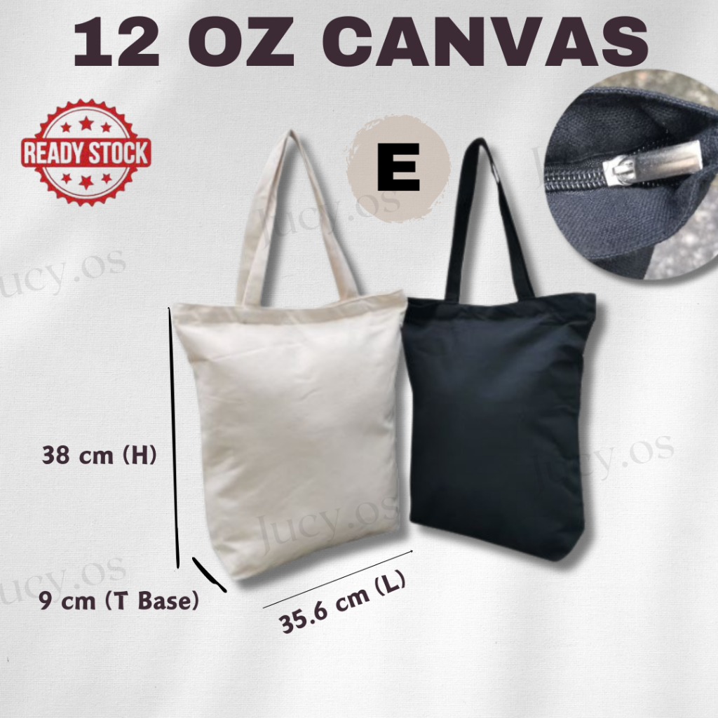 Plain Canvas Bag Tote Bags Canvas Cotton Student Beg Tuition Women ...
