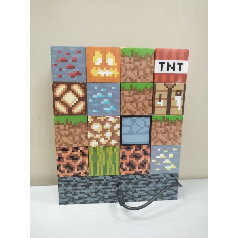 Paladone Minecraft Block Building Lamp - 16 Customizable Light Up ...