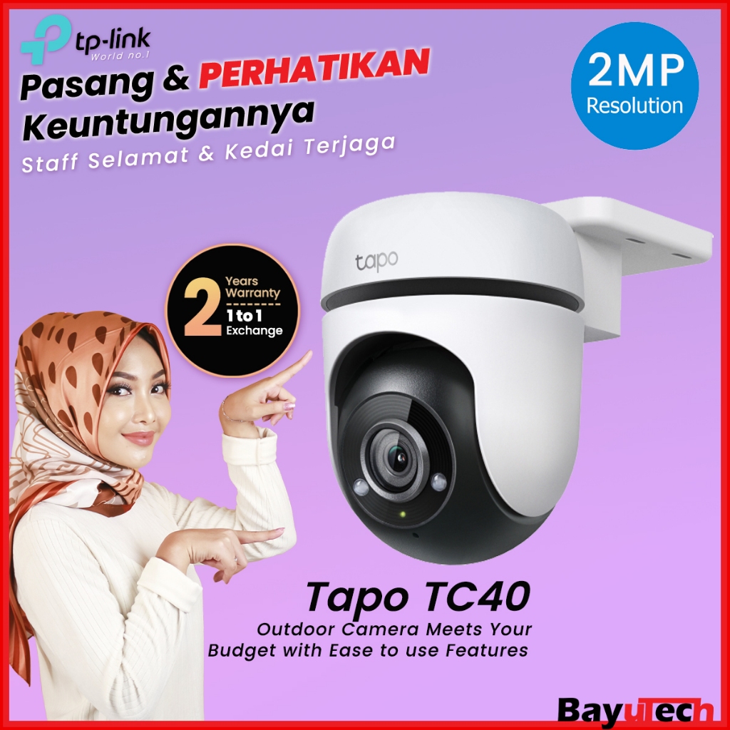 TP-LINK TC40 tapo C500 C510W C520WS Outdoor Water Proof Humen Detect 2 ...