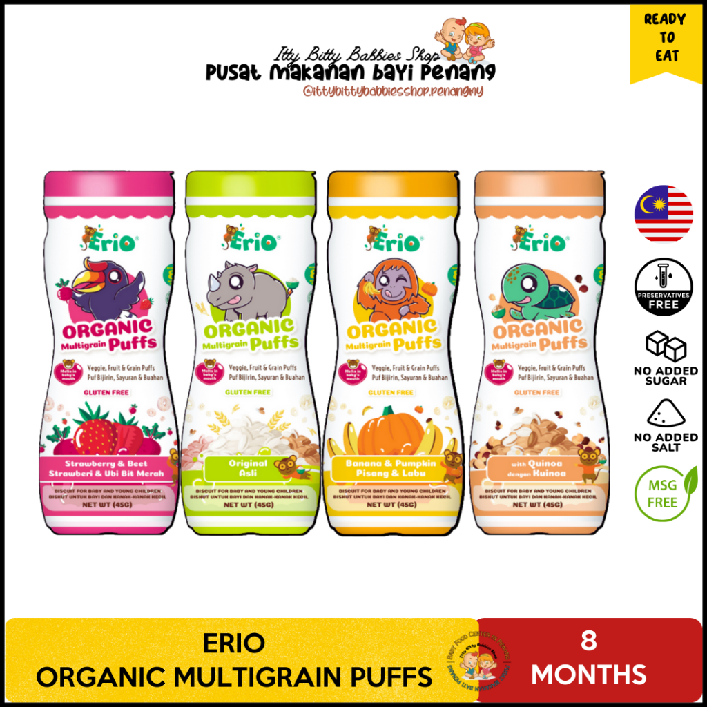 ERIO- organic Multigrain Puffs (8months) | Shopee Malaysia