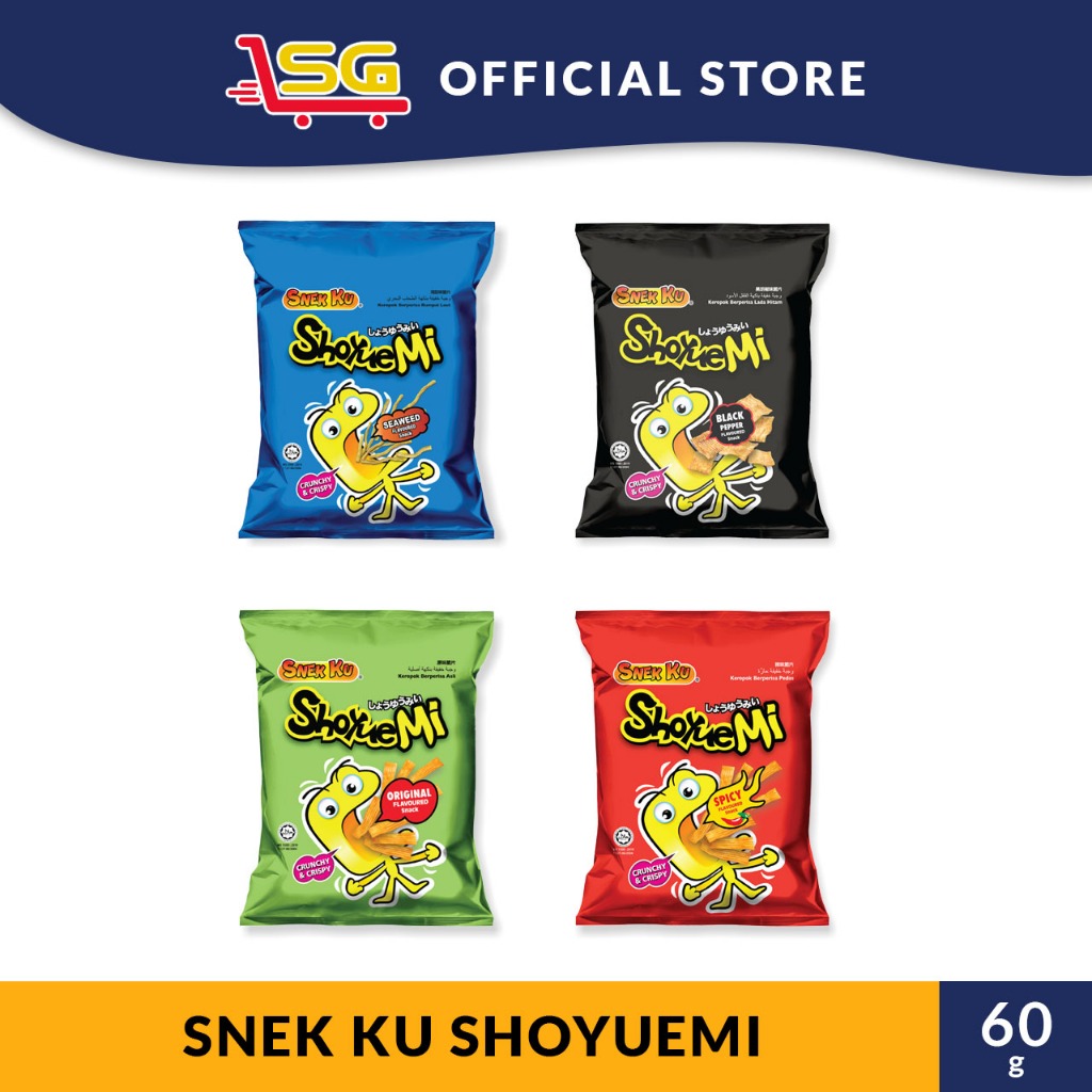 SG | Snek Ku Shoyuemi Mee Seaweed / Black Pepper / Original / Spicy(60g ...