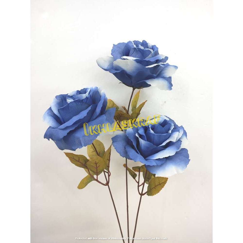Bunga ros kembang besar tangkai x 3 kuntum berbagai corak | Shopee Malaysia