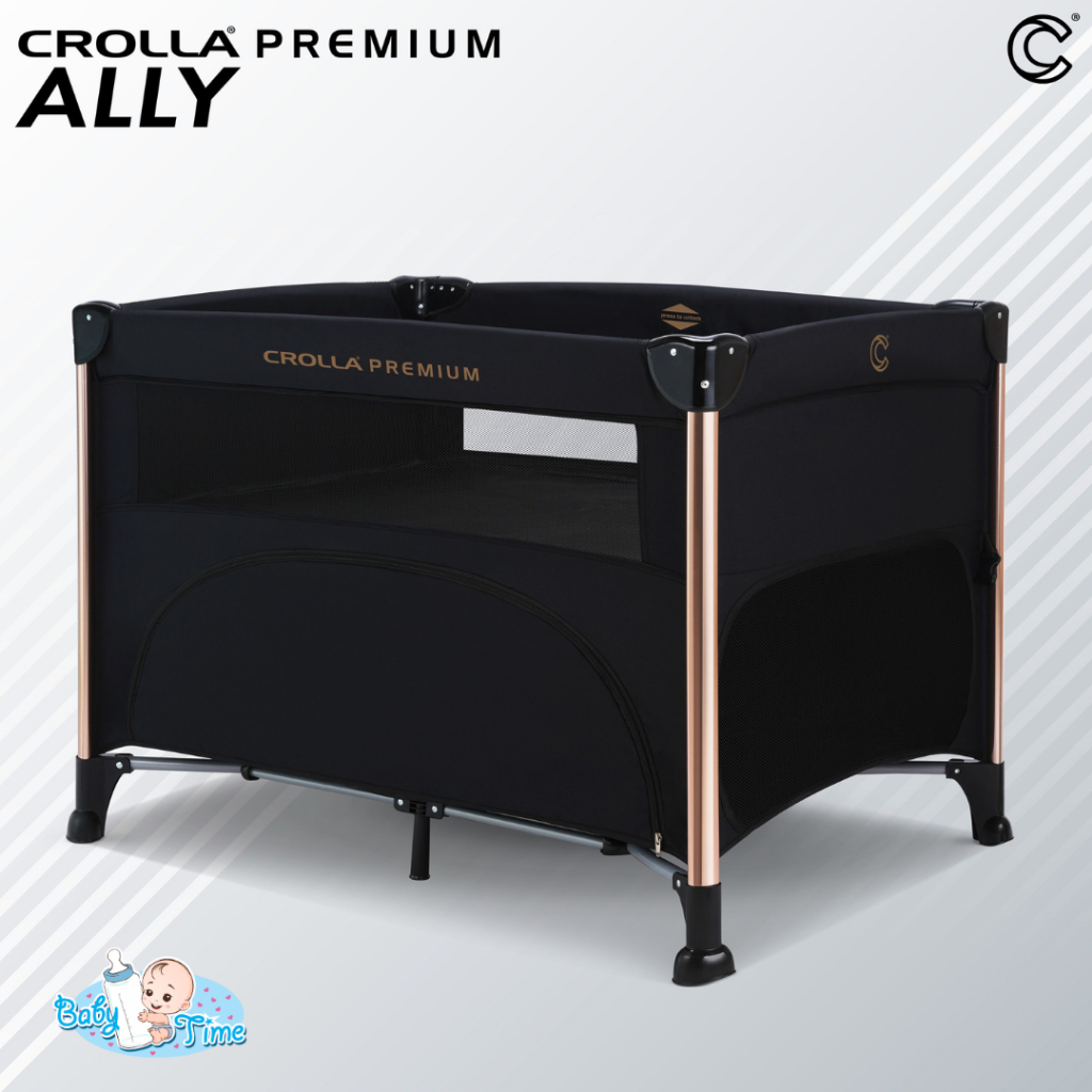 [Free Shipping] Crolla Premium Ally Gold Playpen Travel Cot | Shopee ...