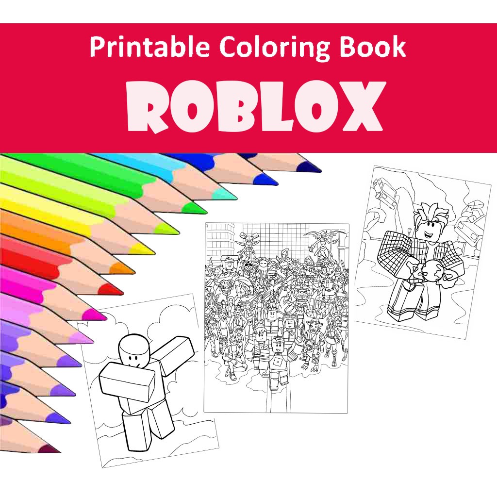 [Softcopy PDF] Roblox Coloring Book Printable For Kids Adults Stress ...