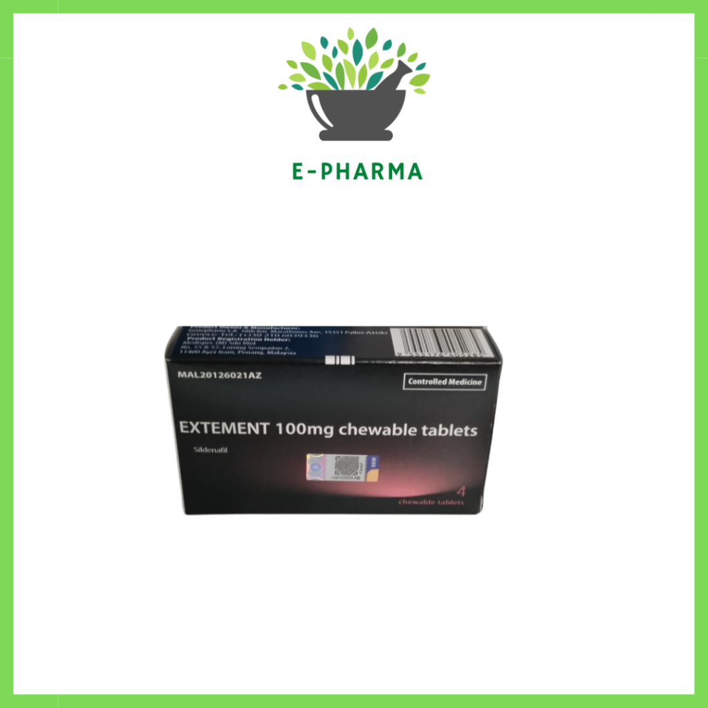 EXTEMENT 100MG CHEWABLE TAB 4'S BOX | Shopee Malaysia