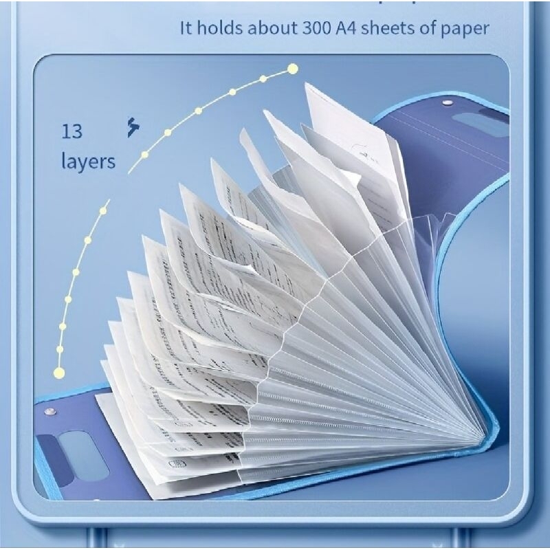 13-Pockets Labeled Expansion Folder A4 Size | Shopee Malaysia
