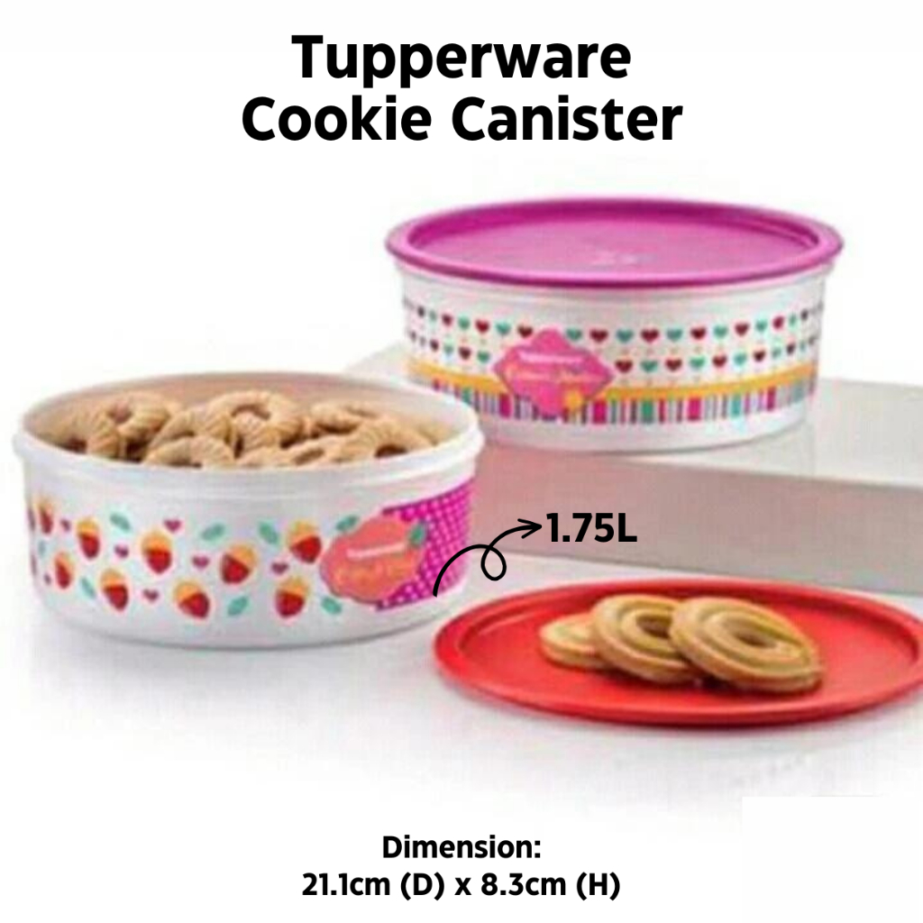 Tupperware Cookie Canister 1.75 Liter (1 pcs) | Shopee Malaysia