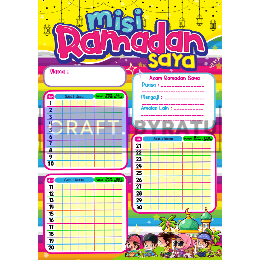 Carta Ramadan | Misi Ramadan | Carta Ramadhan | Misi Ramadhan | Carta ...