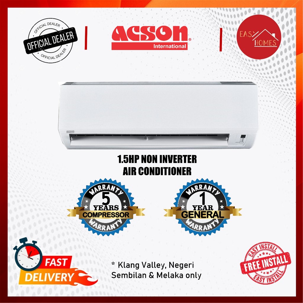 ACSON 1.5HP AIR-CONDITIONER A3WM15N/A3LC15F (R32) | Shopee Malaysia