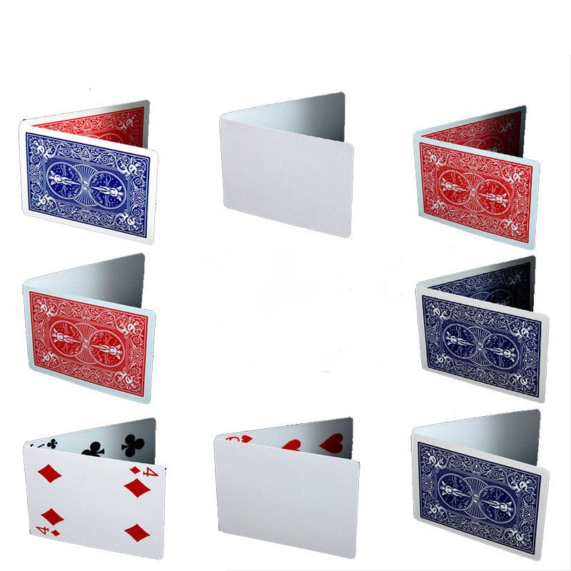 1 PC Gaff Card DIY Gimmick Gaff Double Blank Face Blue Red Back ...