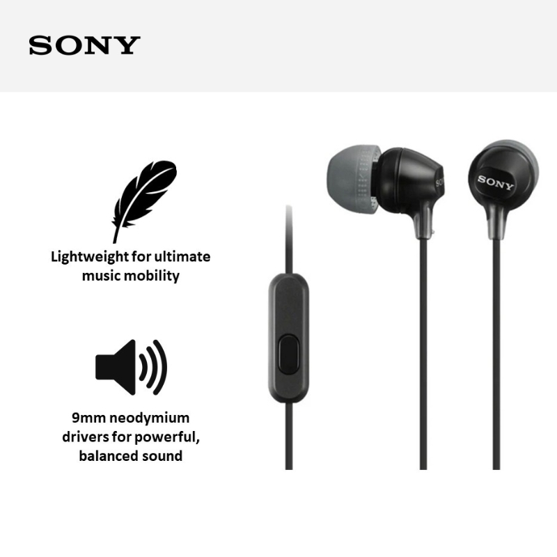 Sony MDR-EX15AP In-ear Headphone | EX15AP (100% Genuine) | Shopee Malaysia