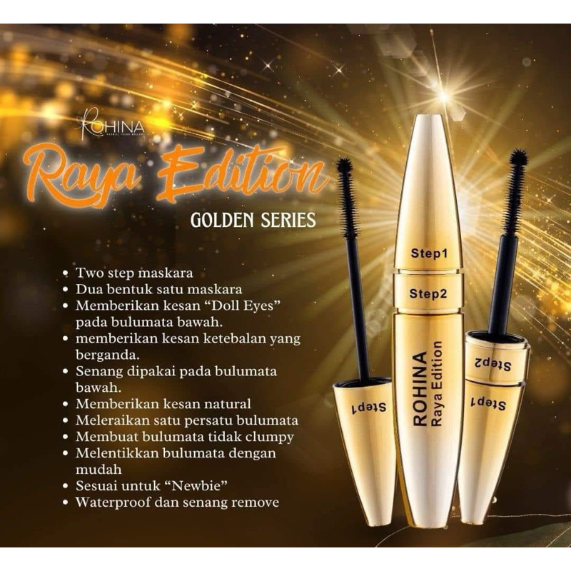 MASCARA ROHINA RAYA EDITION GOLD SERIES | Shopee Malaysia