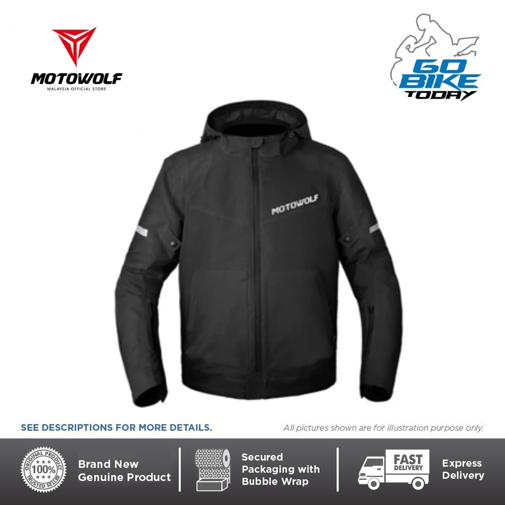 Motowolf 0520 Windbreaker Jacket – Motorcycle Riding Coat | Waterproof ...