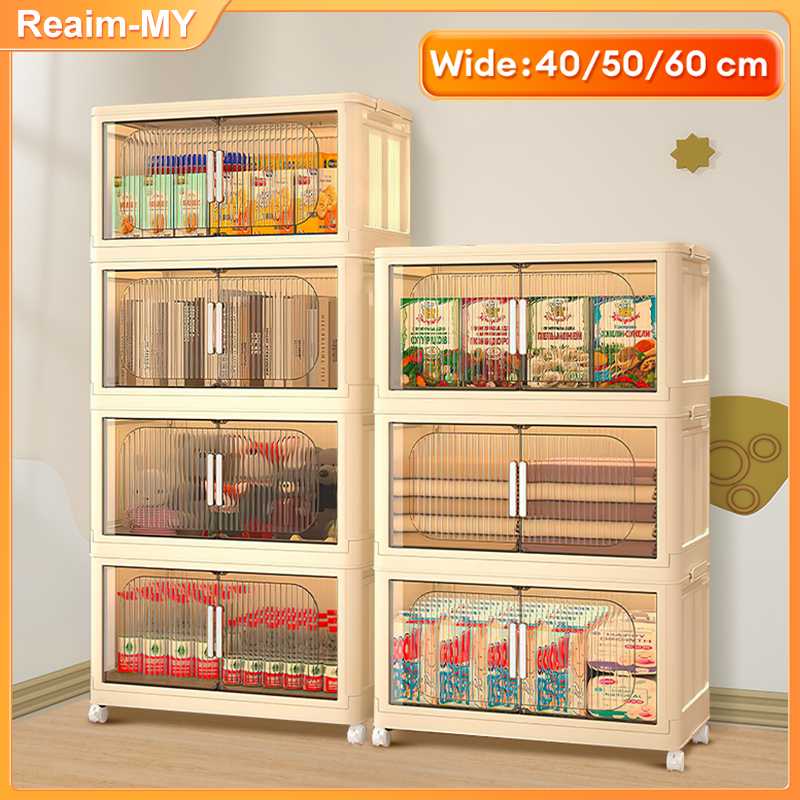 Foldable Storage Box 3/4/5 Layers Stackable Storage Cabinet Storage Box ...