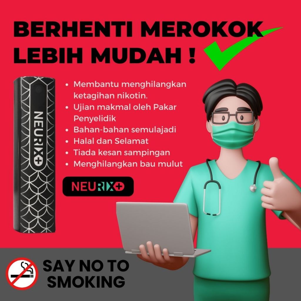 NEURIX+ || Neurix Plus (Berhenti Merokok Lebih Mudah) | Shopee Malaysia