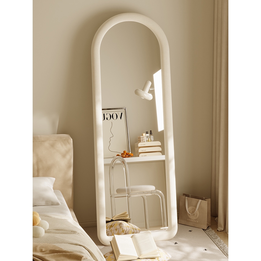 Net red full-length mirror floor mirror home girls bedroom French ins ...