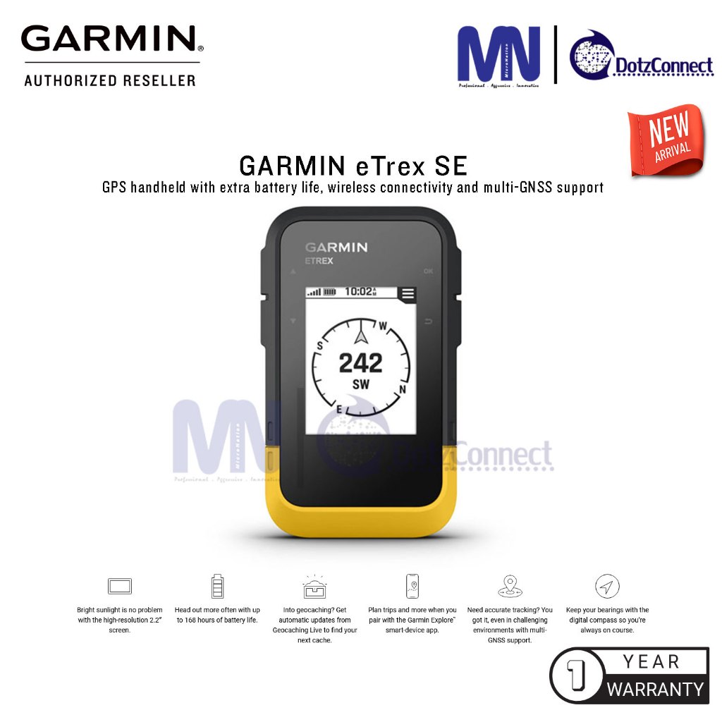 Garmin eTrex SE GPS handheld with extra battery life, wireless ...