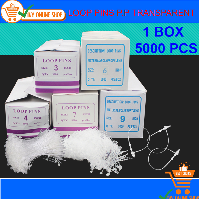 [Ready Stock] Loop Pins 5,000 pieces Loop lock Pins / Price Tag Pins 5000pcs 塑料吊牌子母扣 | Shopee ...
