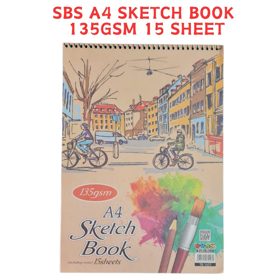 SBS Sketch Book 135gsm 15 Sheets including cover A4 Saiz TG1631 ...