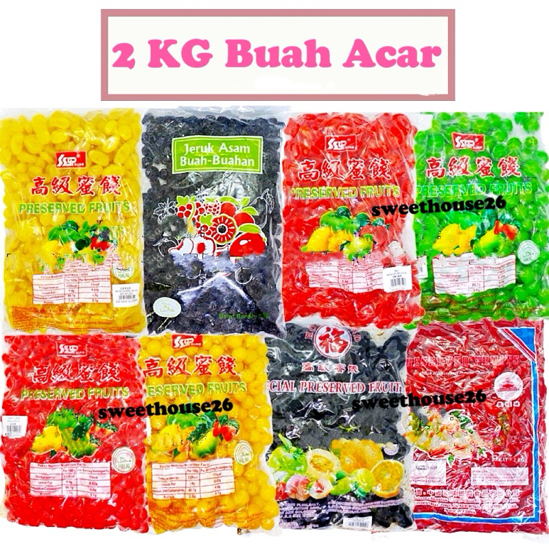 [2KG] ASAM BUAH ACAR/ CHERRY HIJAU/ CHERRY MERAH/ CHERRY KUNING/ LIMAU ...