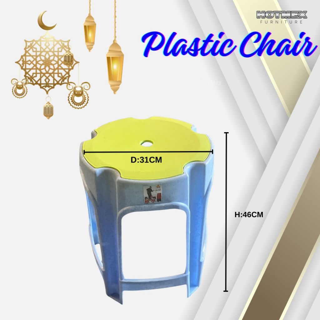 Round Plastic Chair (can self collect at selayang) | Shopee Malaysia