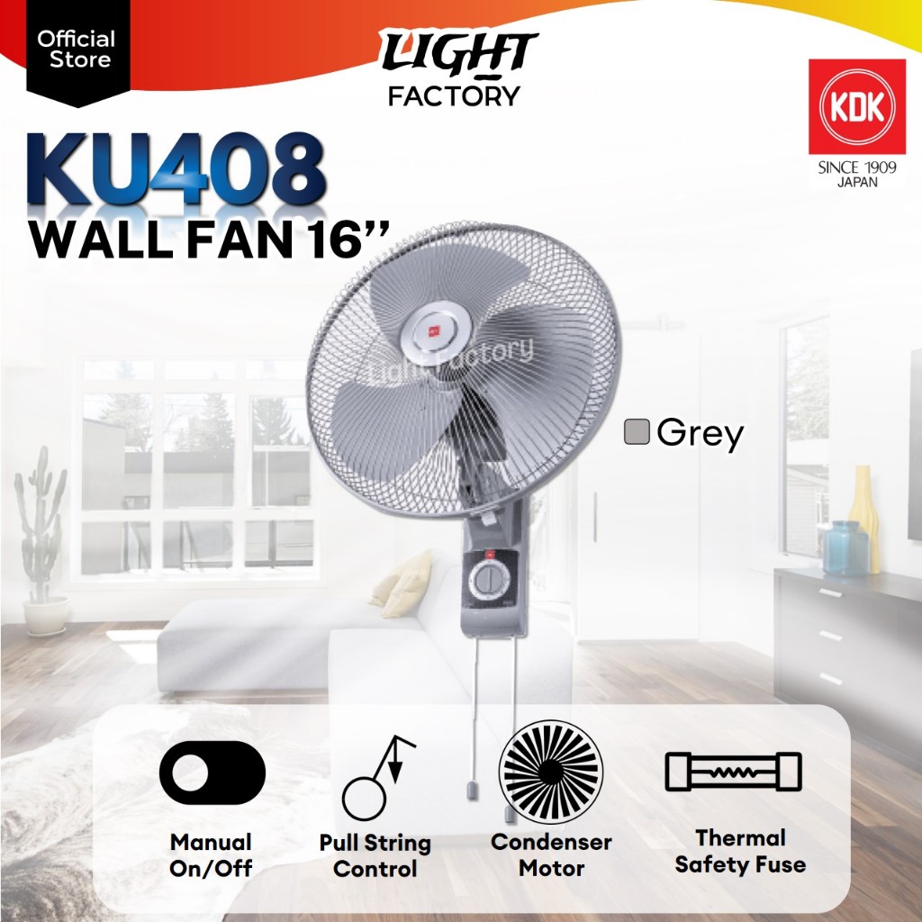 🔥SIRIM🔥KDK KU408 Wall Fan | PANASONIC FMU408 | DEKA DWF3 16Inch Kipas ...