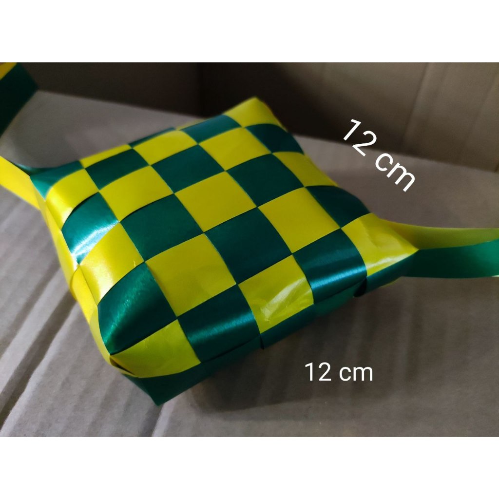 Ketupat hiasan raya besar L murah riben reben ribbon plastik pvc deco ...