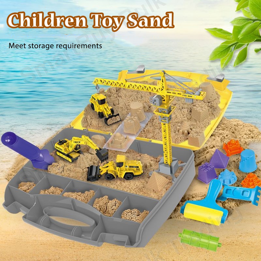 Dynamic Sand Children Castle Construction Toy with Storage Sandbox ...