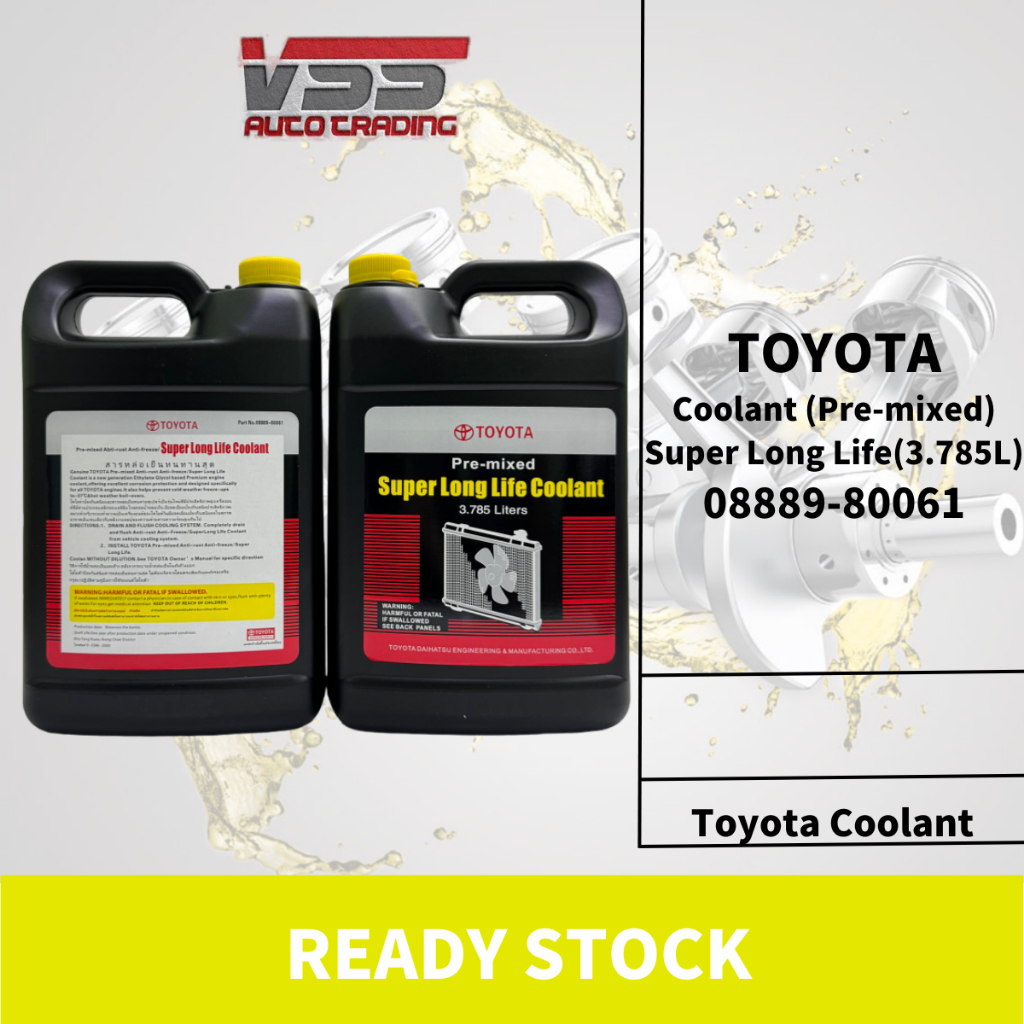 ( 100% ORIGINAL ) TOYOTA COOLANT SUPER LONG LIFE COOLANT PRE MIXED 3.78 ...
