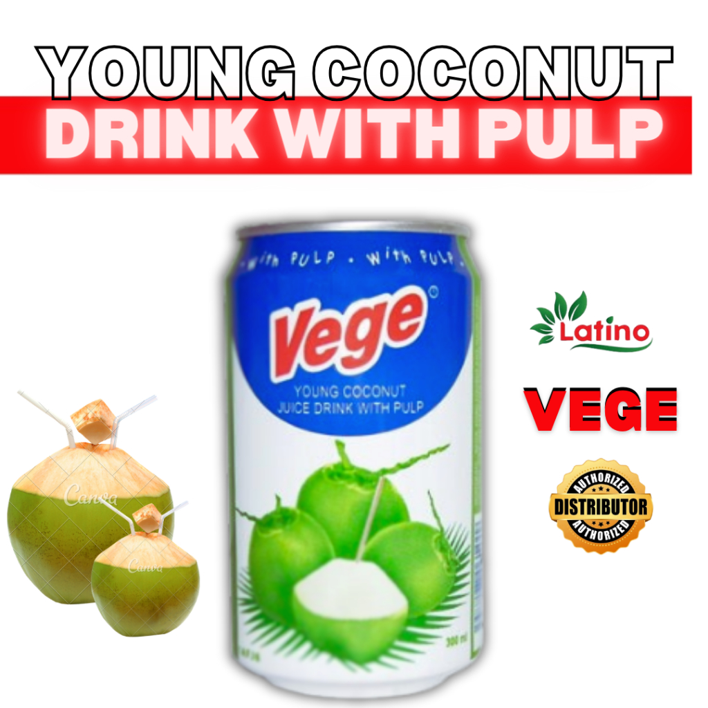 [TOP 1 SHOPEE] Vege Coconut Water 300ml - Young Coconut with Fresh Pulp ...