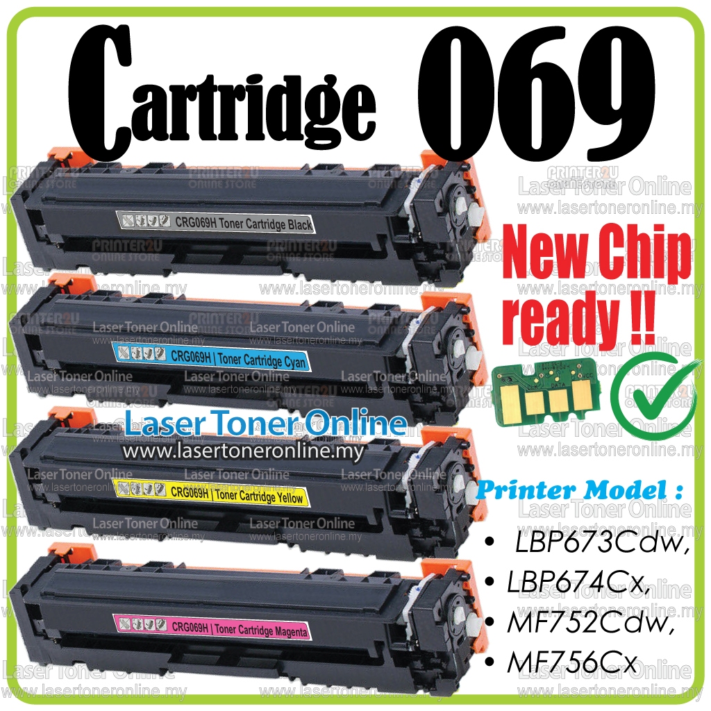💥WITH CHIP💥 Compatible to Canon 069 CRG 069 069H LBP 673 LBP673Cdw LBP ...