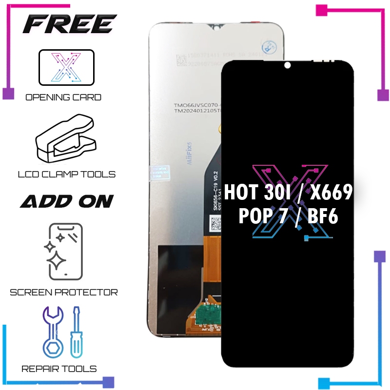 Lcd For Infinix Hot 30I X669 / Tecno POP 7 BF6 (With Touch Screen Display) | Shopee Malaysia