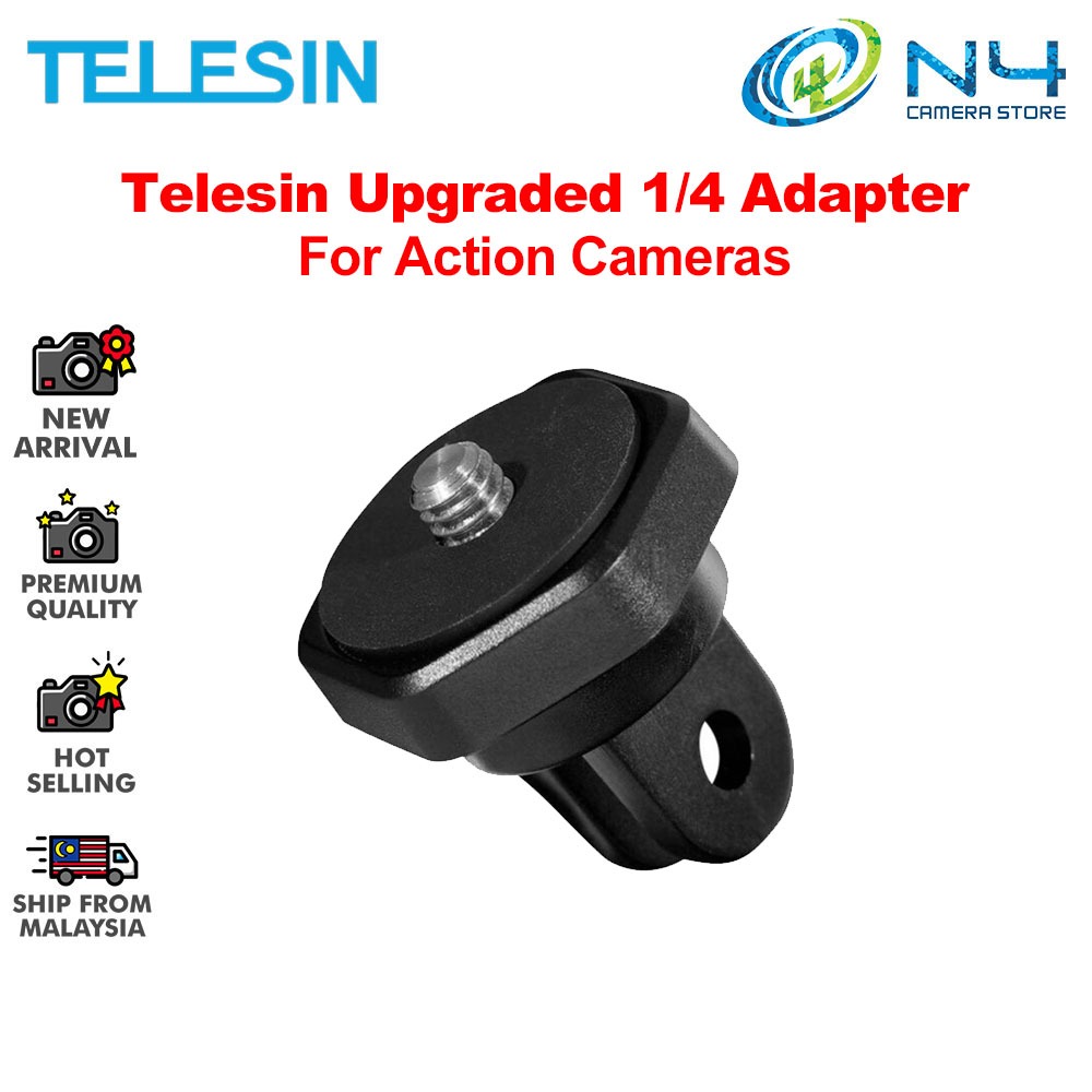 TELESIN 1/4"-20 SCREW TO 2-PRONG CAMERA MOUNT ADAPTER | Shopee Malaysia