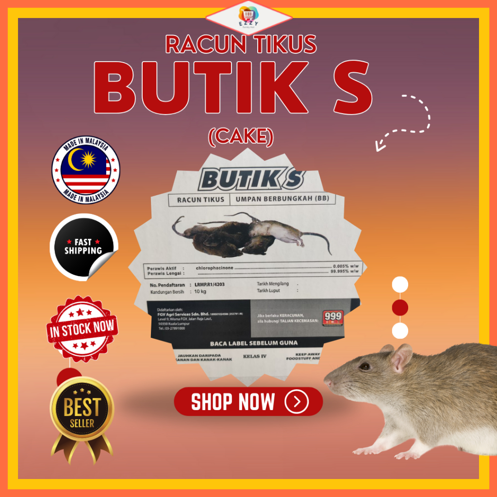 Racun tikus 10kg Butik s cake By FGV berkesan pantas bunuh tikus merah ...