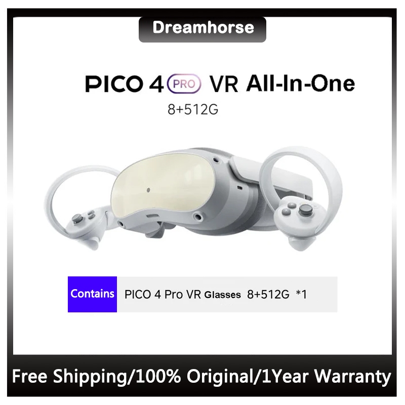 PICO 4 Pro VR Headset/PICO 4 VR 4K+Super-Vision Display / All in one VR Headset / VR Sports Kit ...