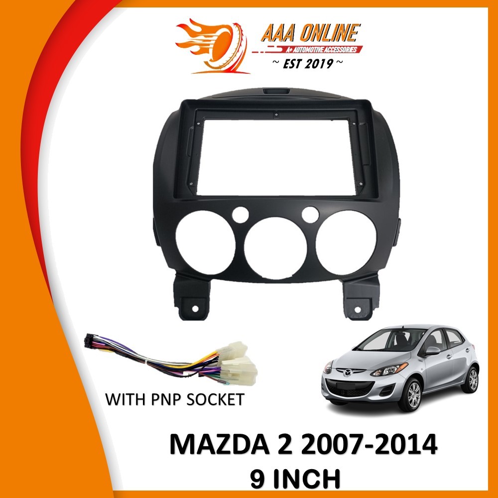 Android Player Casing MAZDA 2 9''-2007-2014-BLACK (WIth PNP Socket ...