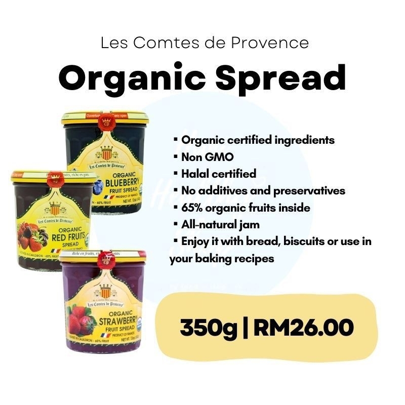 Eid Organic : ORGANIC FRUIT JAM SPREAD by Le Comtes de Provence ...
