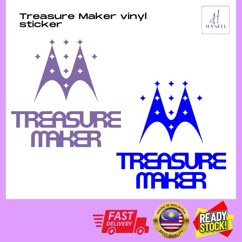 TREASURE MAKER logo design vinyl sticker ( Die-cut) | Shopee Malaysia