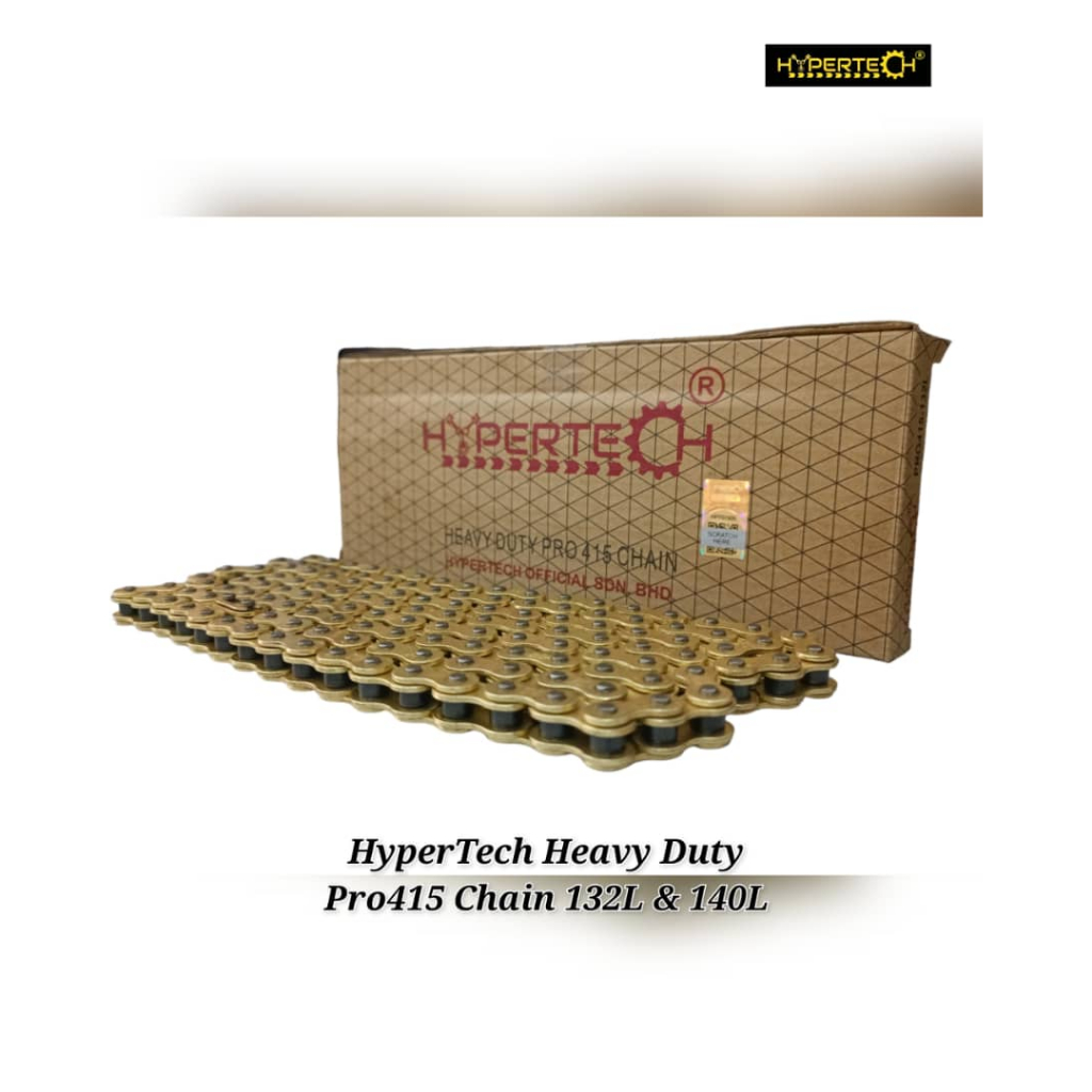 HYPERTECH PRO415 415 HEAVY DUTY CHAIN RANTAI 132L 140L GOLD | Shopee Malaysia