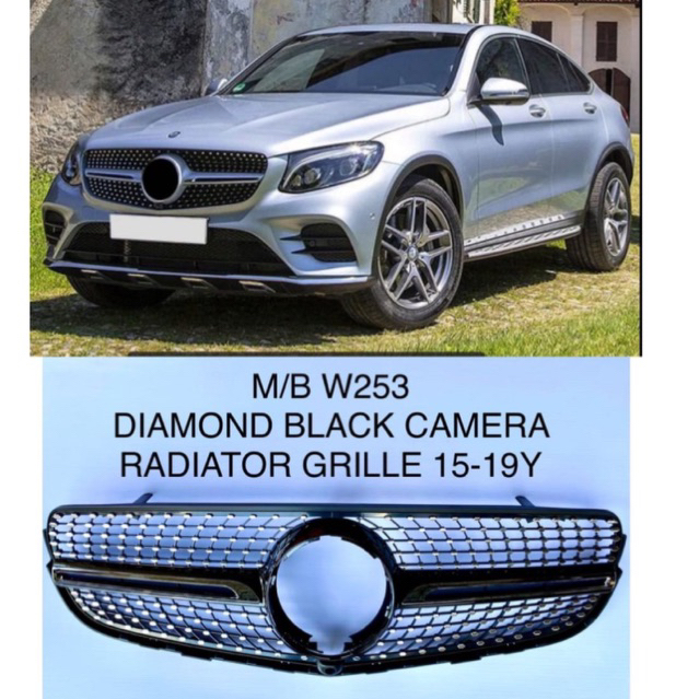 MERCEDES W253 GLC200 DIAMOND BLACK CAMERA MODEL GRILLE NEW MODEL ( NO ...