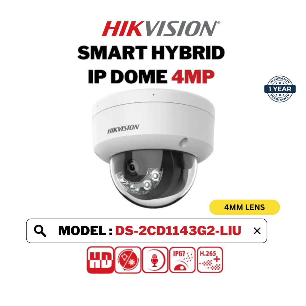HIKVISION CCTV (World No. 1) IP 4MP Smart Hybrid Network Camera DS ...