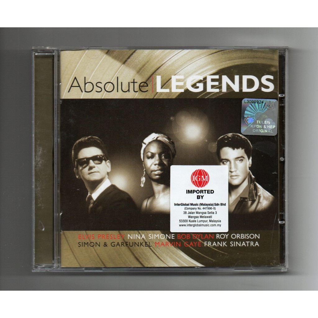 Absolute Legends ( CD ) [ Elvis Presley Nina Simone Bob Dylan Roy ...