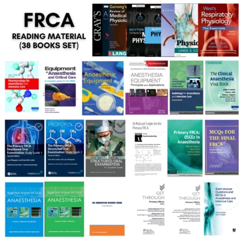 FRCA full set reading materials 38 books | Shopee Malaysia