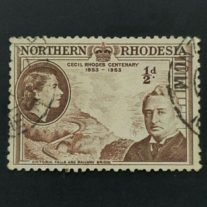 1953 Stamp Northern Rhodesia-Unique Used Stamp-½d Cecil Rhodes ...