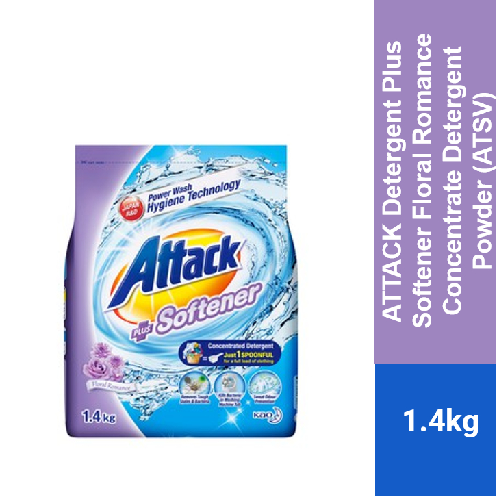 ATTACK Detergent Plus Softener Floral Romance Concentrate Detergent ...
