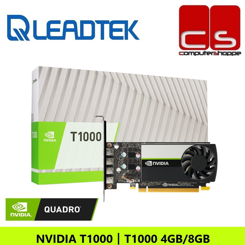 Leadtek NVIDIA QUADRO T1000 GDDR6 Workstation Graphic Card - 4GB/8GB ...
