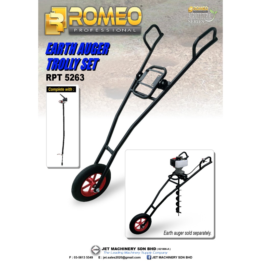 RROMEO PROFESSIONAL EARTH AUGER TROLLY SET (RPT5263) | Shopee Malaysia